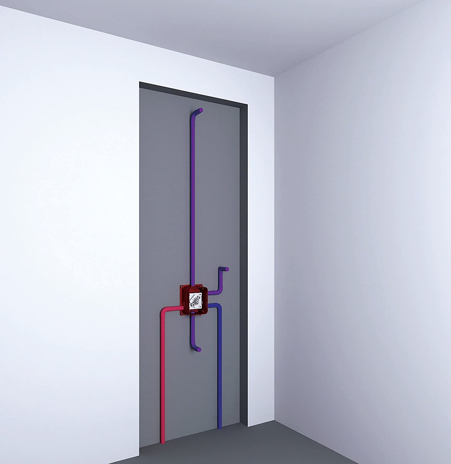 Concealed Triple Control 3-Way Tub and Shower Mixer Valve with Diverte ...